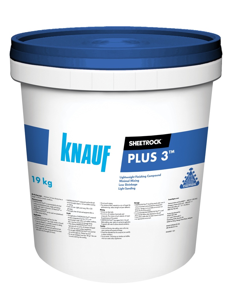 Knauf Plus 3 Finishing Compound - 18L | Inter Build Products